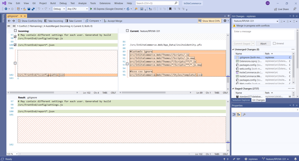 Handling merge conflicts using the new Visual Studio integration – Jay ...