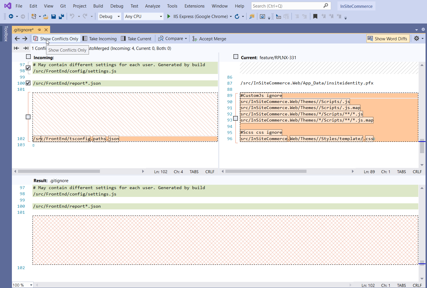 Handling merge conflicts using the new Visual Studio integration – Jay ...